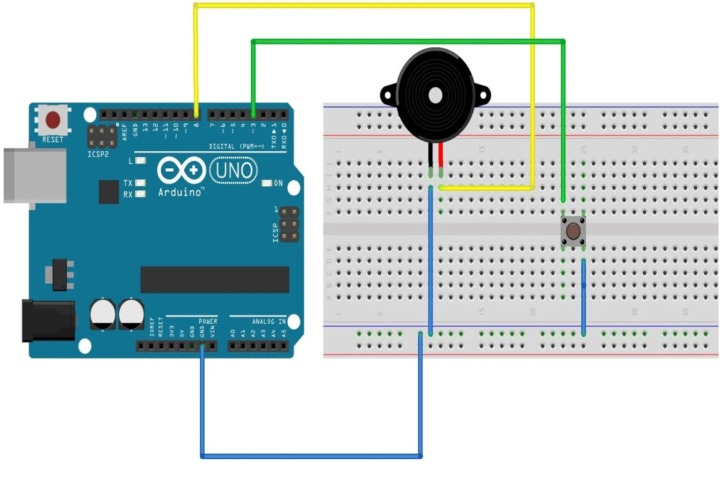 Prinsip Kerja Rangkaian Buzzer Arduino, Spesifikasi & Cara Membuatnya ...